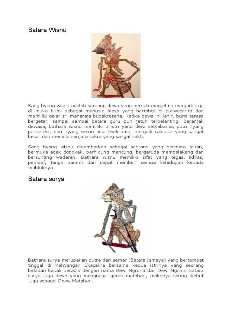 Wayang Dan Wataknya | PDF