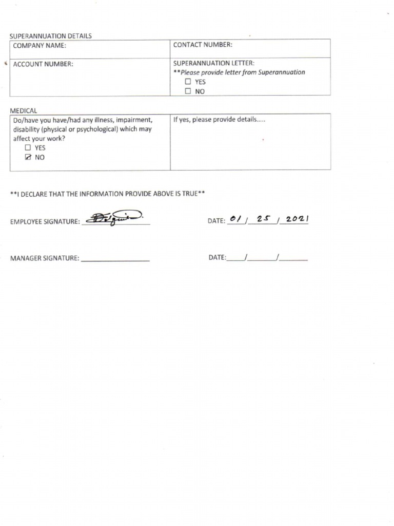 Employee Starter Form | PDF