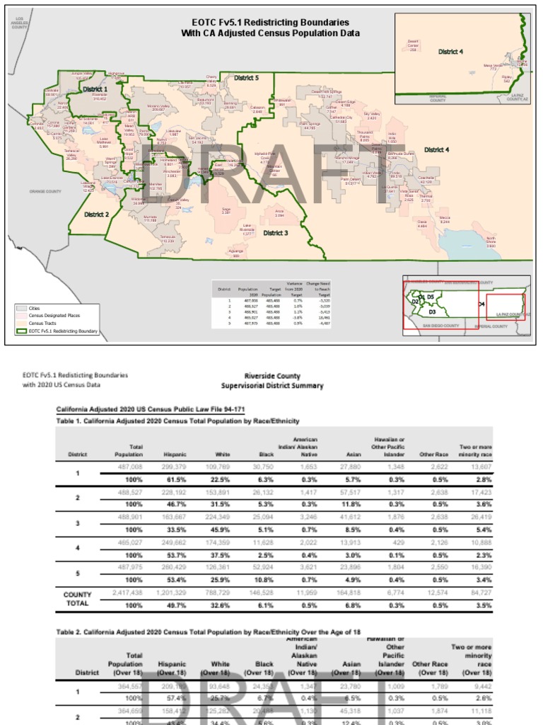 Riverside County Board of Supervisors Map F | PDF | Race And Ethnicity ...