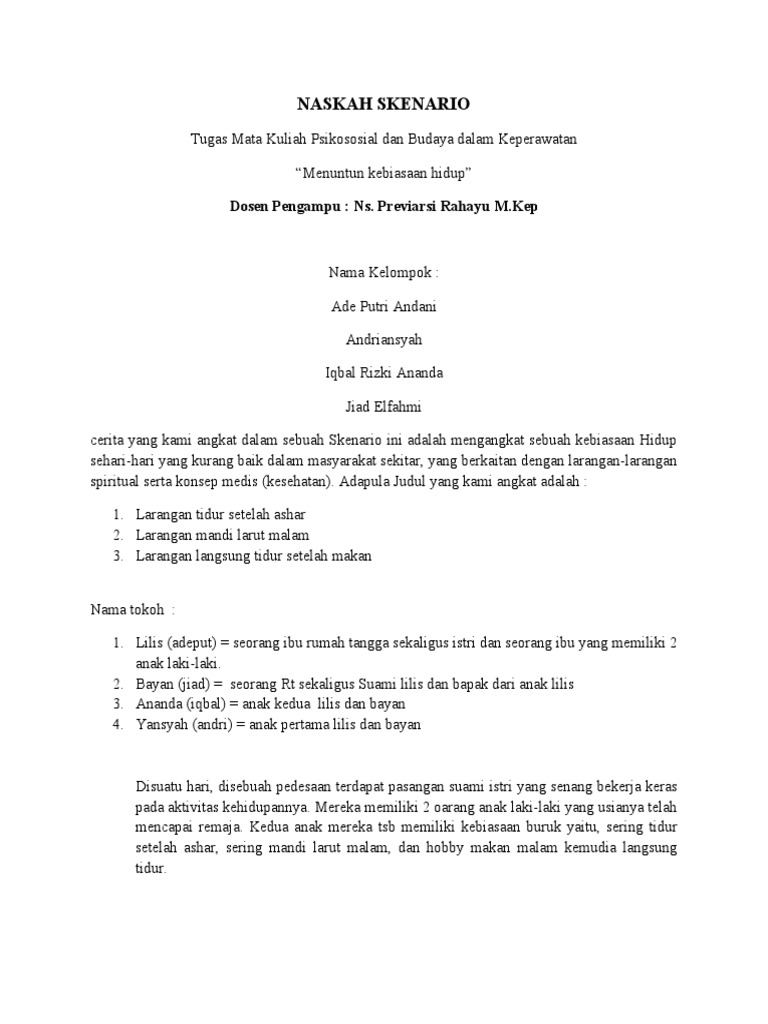 Naskah Skenario | PDF