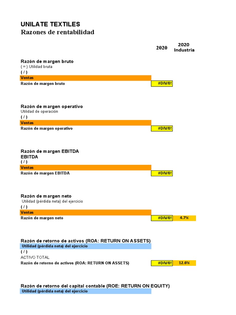 Unilate Textiles Sept 2021 Alumno | PDF | Valoración (Finanzas ...