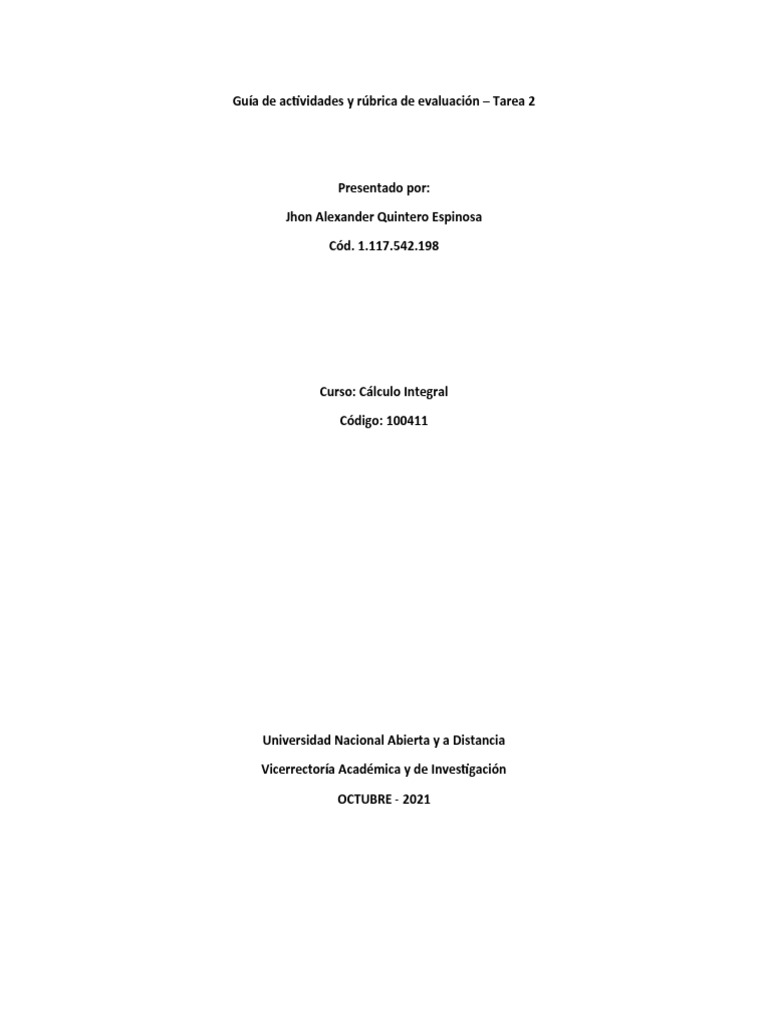 Calculo Integral Letra C (1) Jhon Quintero | PDF | Integral | Teoría del operador