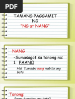 Wastong Gamit NG Nang NG at Nang | PDF