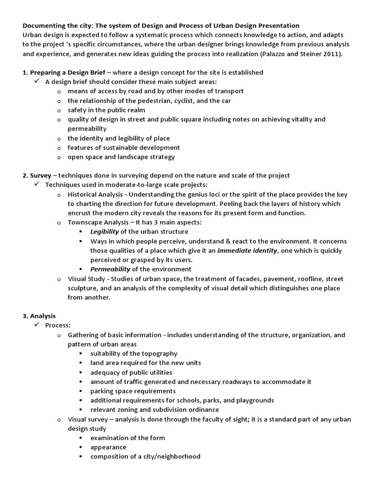 Urban Design Process | PDF | Design | Evaluation
