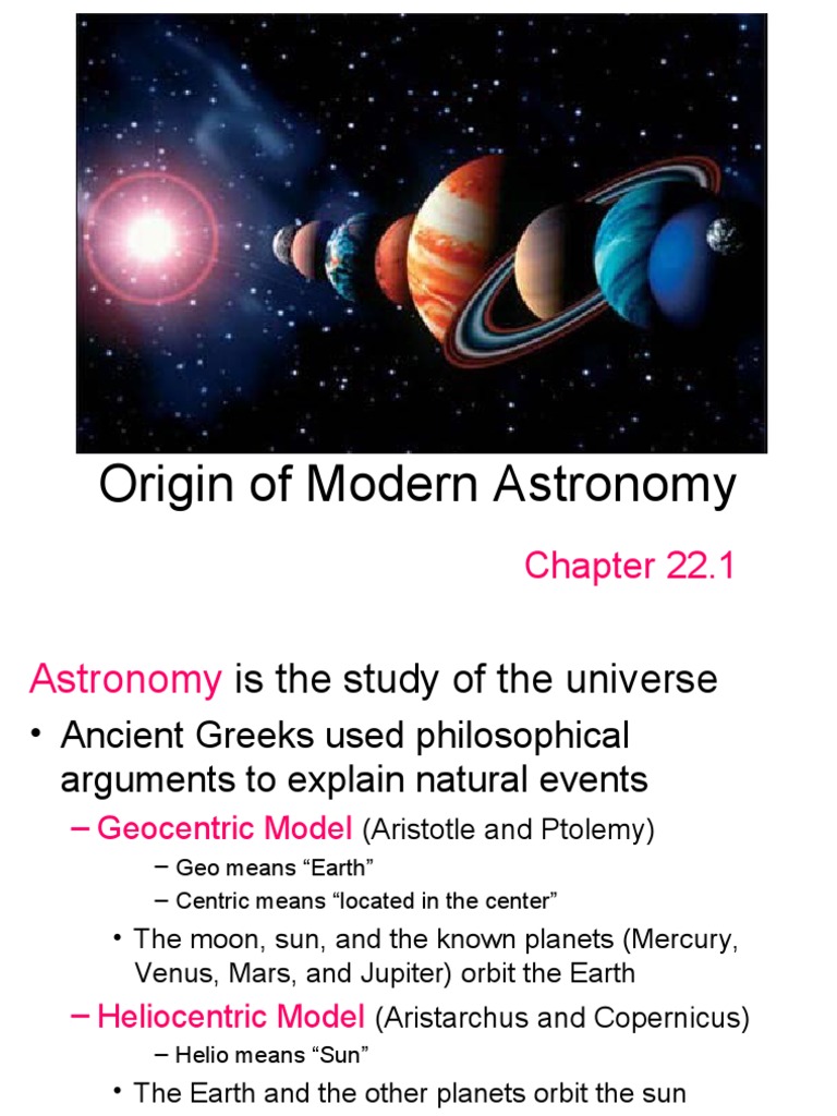 Origin of Modern Astronomy | PDF | Planets | Astronomy