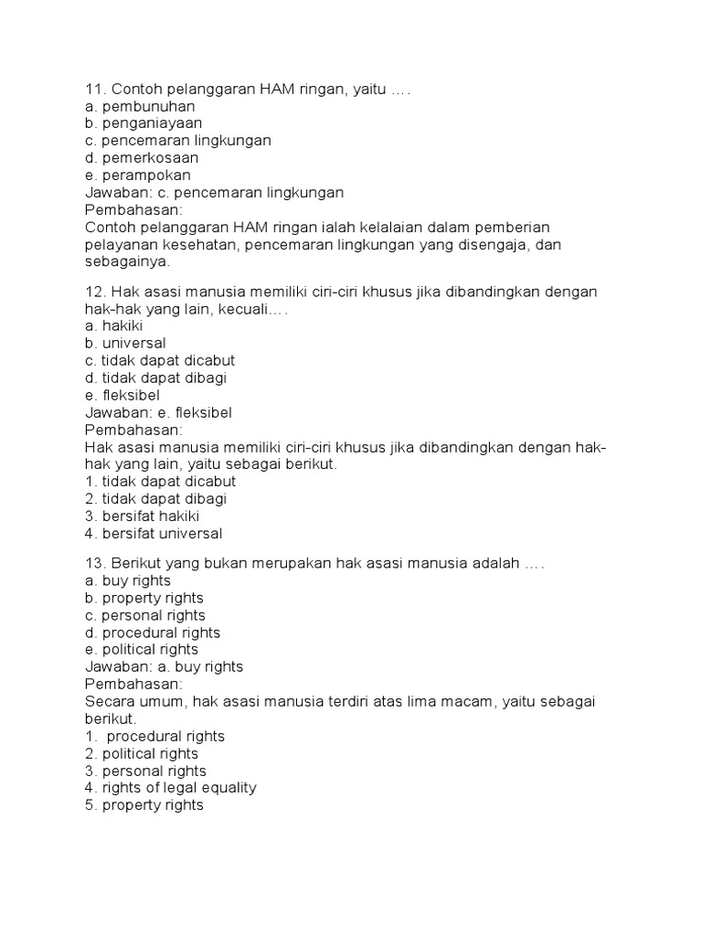 Soal PKN Kls XI | PDF