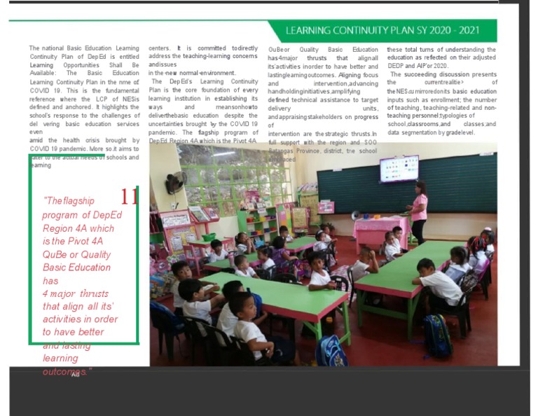 "The Flagship Program of Deped Region 4A Which Is The Pivot 4A Qube or ...