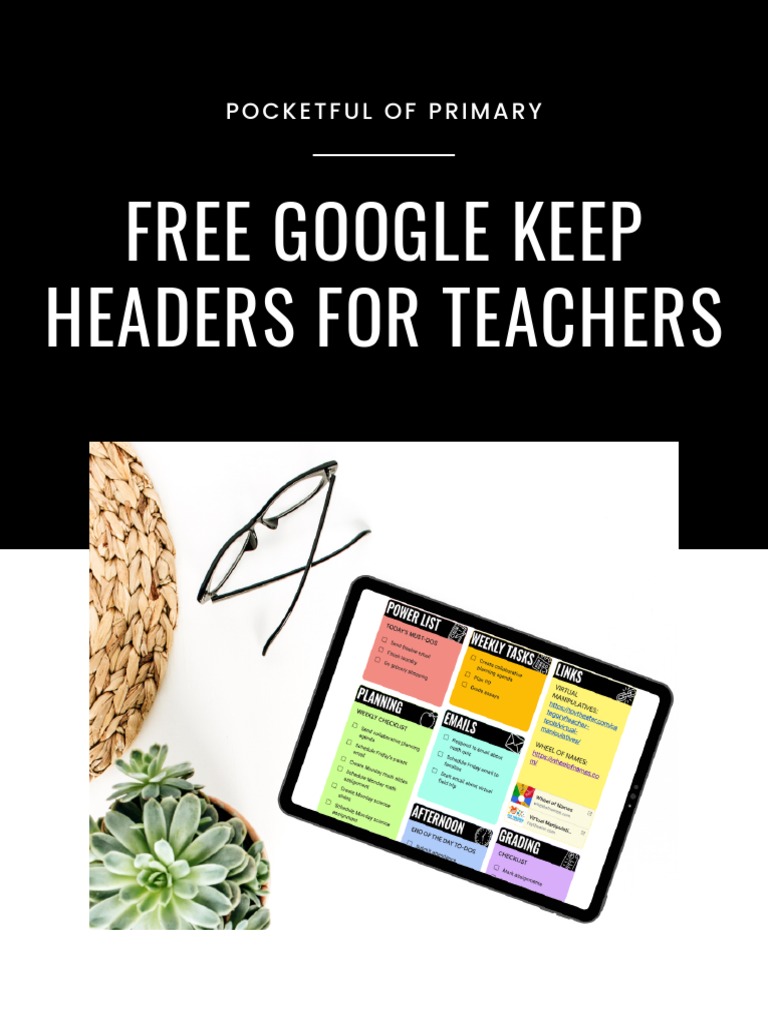 Google Keep Headers FREEBIE Product Info | PDF | Websites | Mobile App