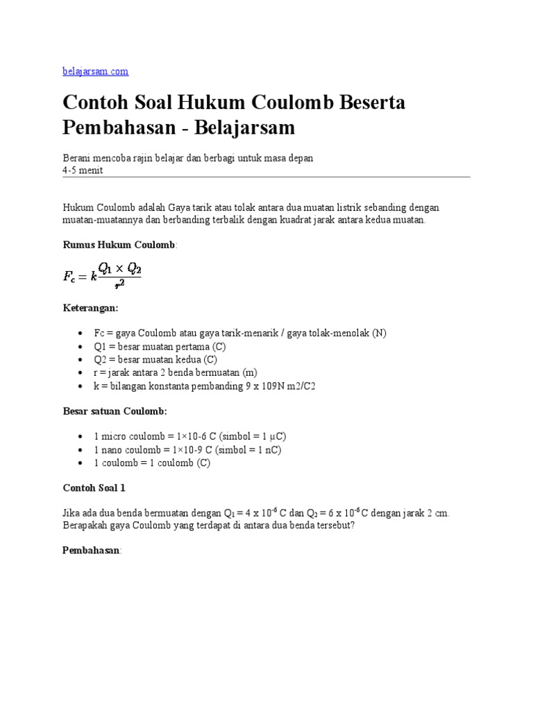 Hukum Coloumb | PDF