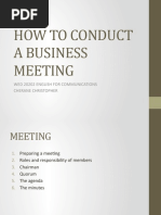 BNI Meeting Script - Eng | PDF