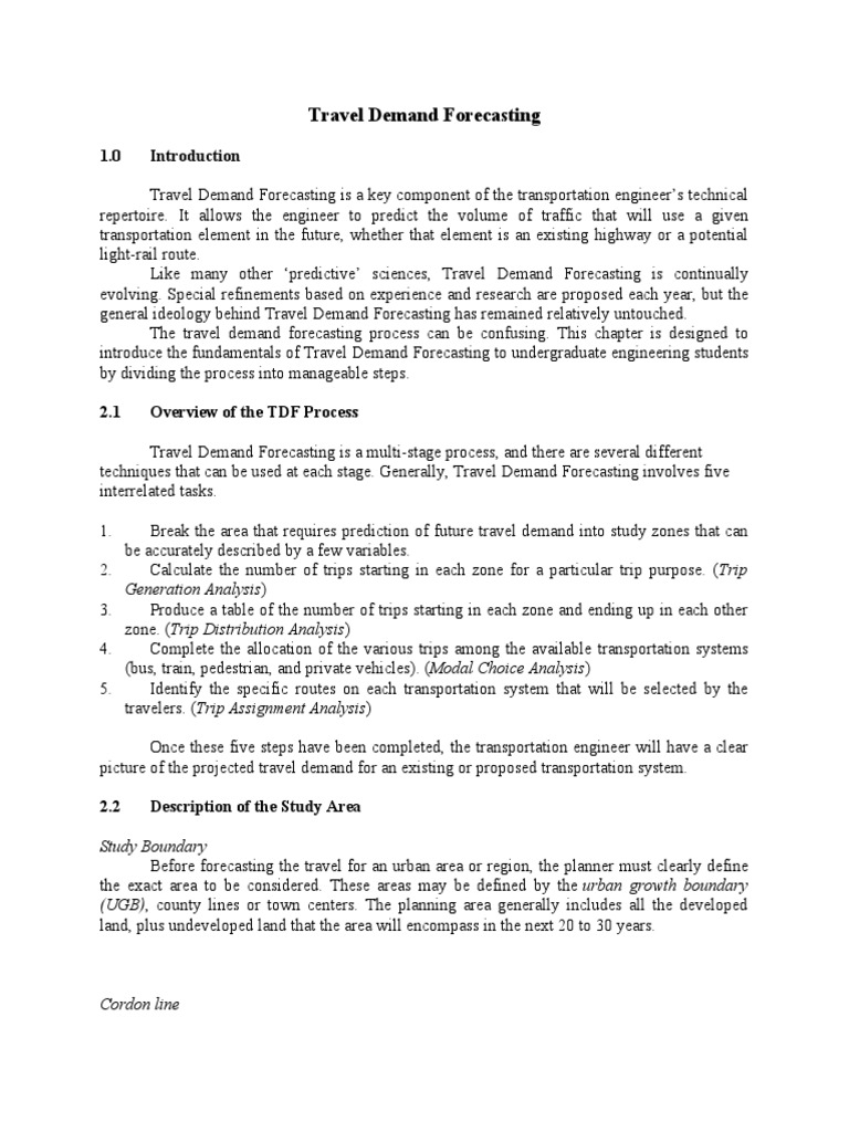 Fundamentals of Travel Demand Forecasting | PDF | Regression Analysis