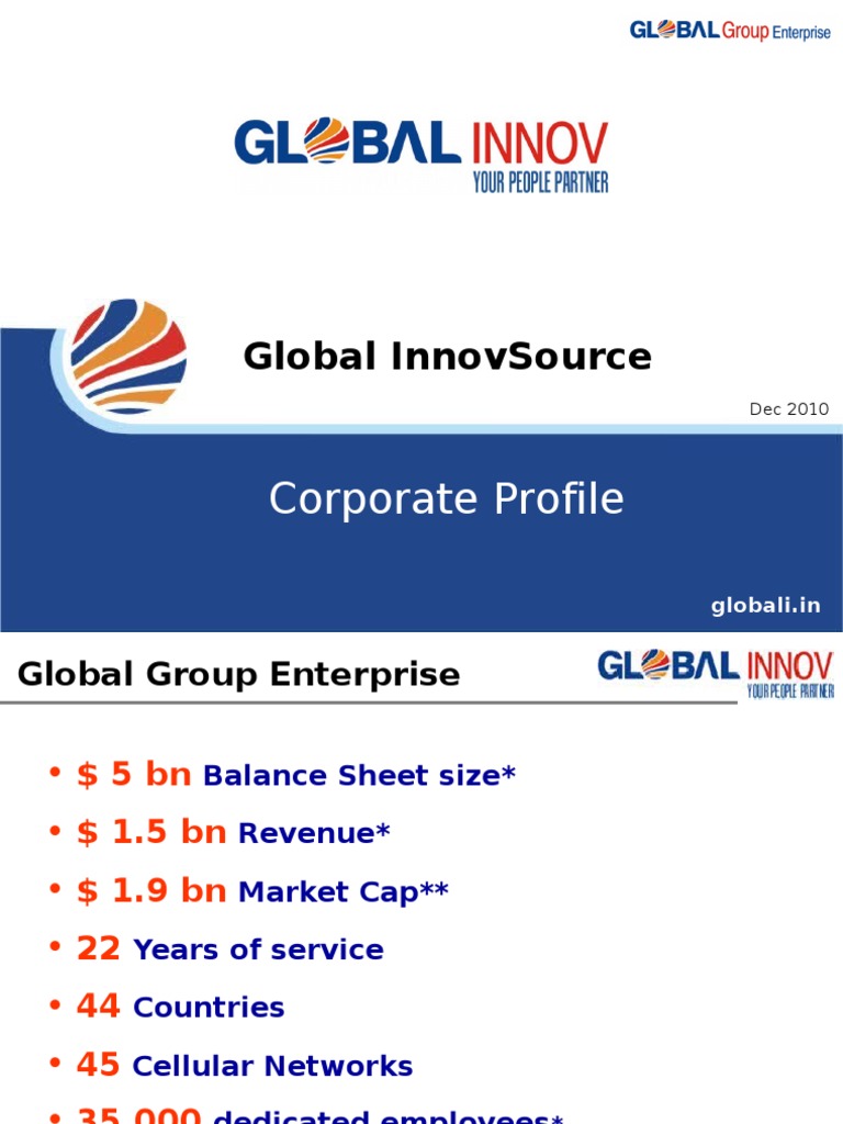 Global InnovSource Corporate Overview | PDF | Recruitment | Business