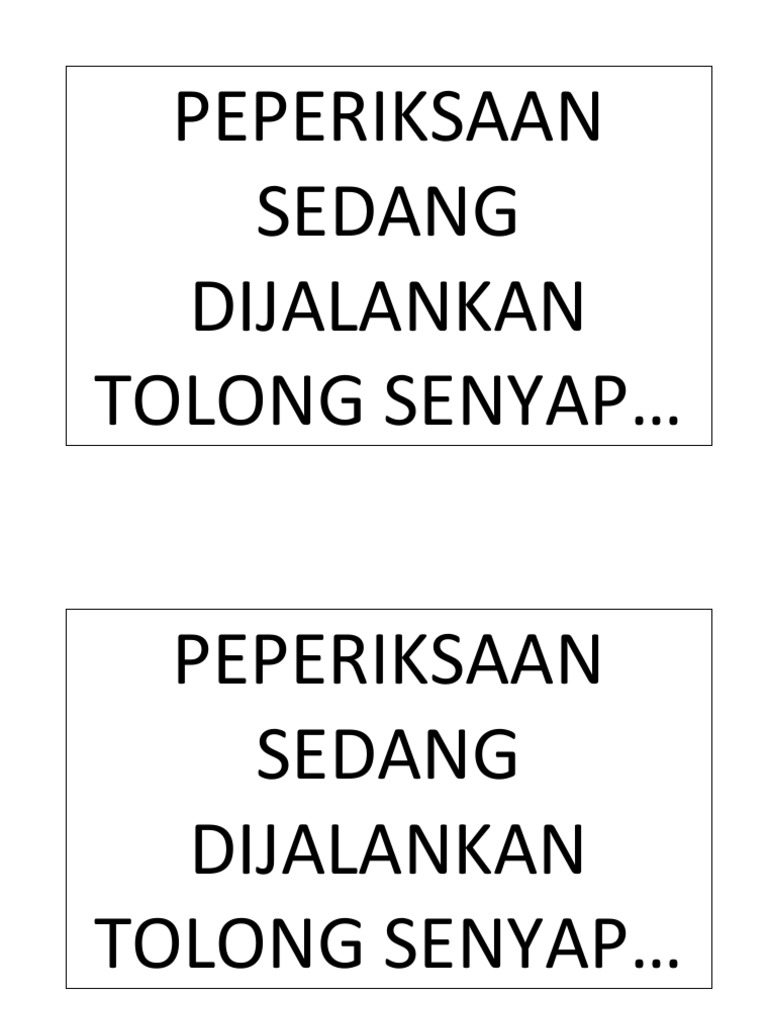 Tolong Senyap | PDF