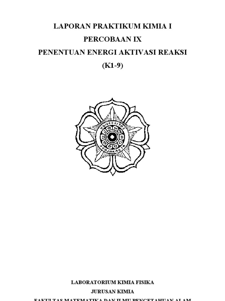 Prak Penentuan Energi Aktivasi Reaksi | PDF | Sains & Matematika