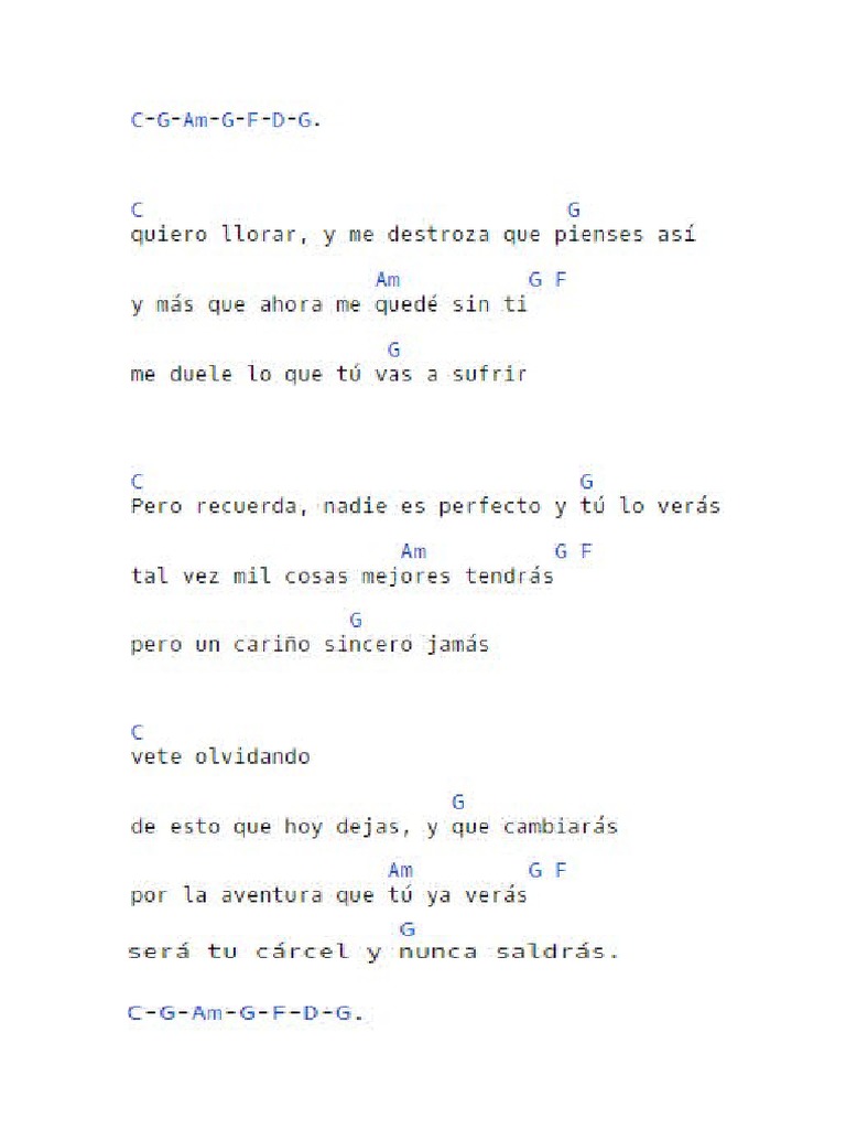 TU CARCEL Letra, Acordes2 | PDF