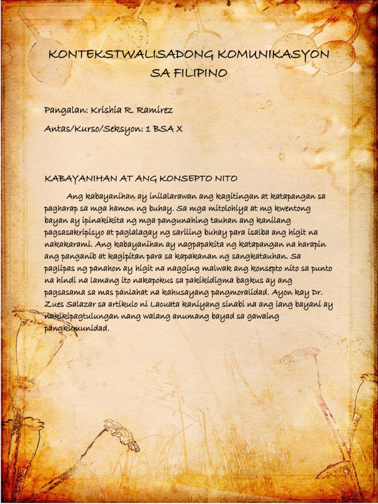 Kabayanihan at Kosepto Nito | PDF
