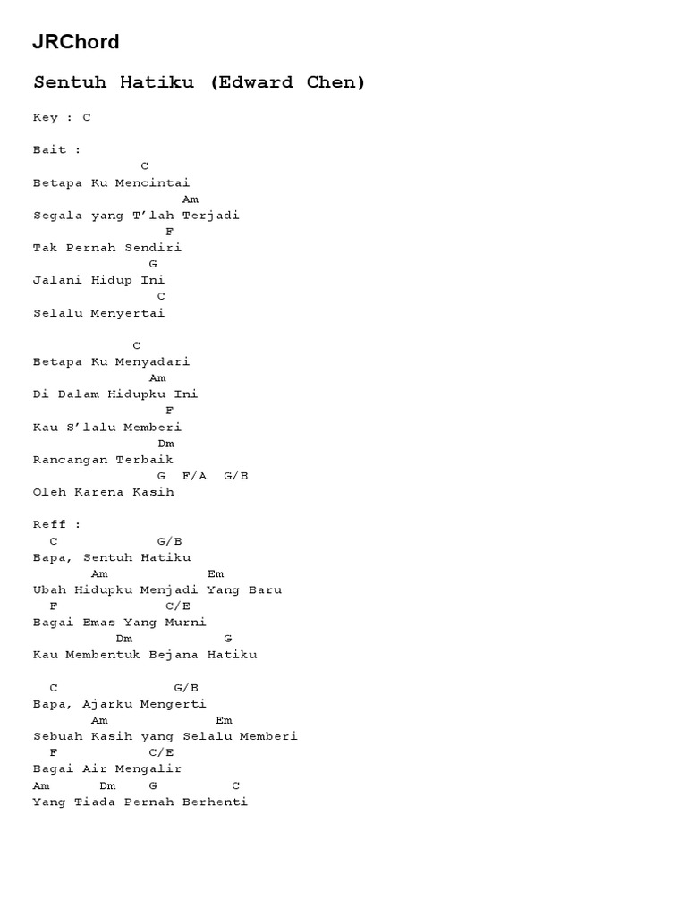 Sentuh Hatiku Edward Chen | PDF