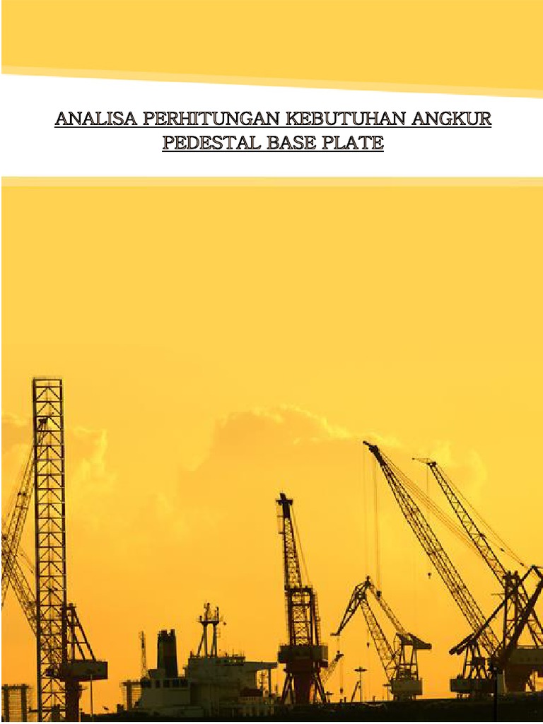 Perhitungan Angkur Base Plate Pedestal | PDF | Sains & Matematika