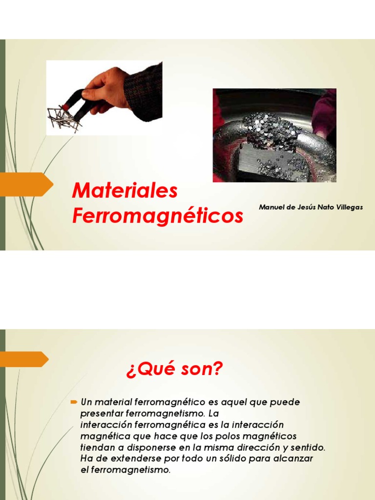 Presentación 3 (Materiales Ferromagnéticos) | PDF | Imán | Campo magnético