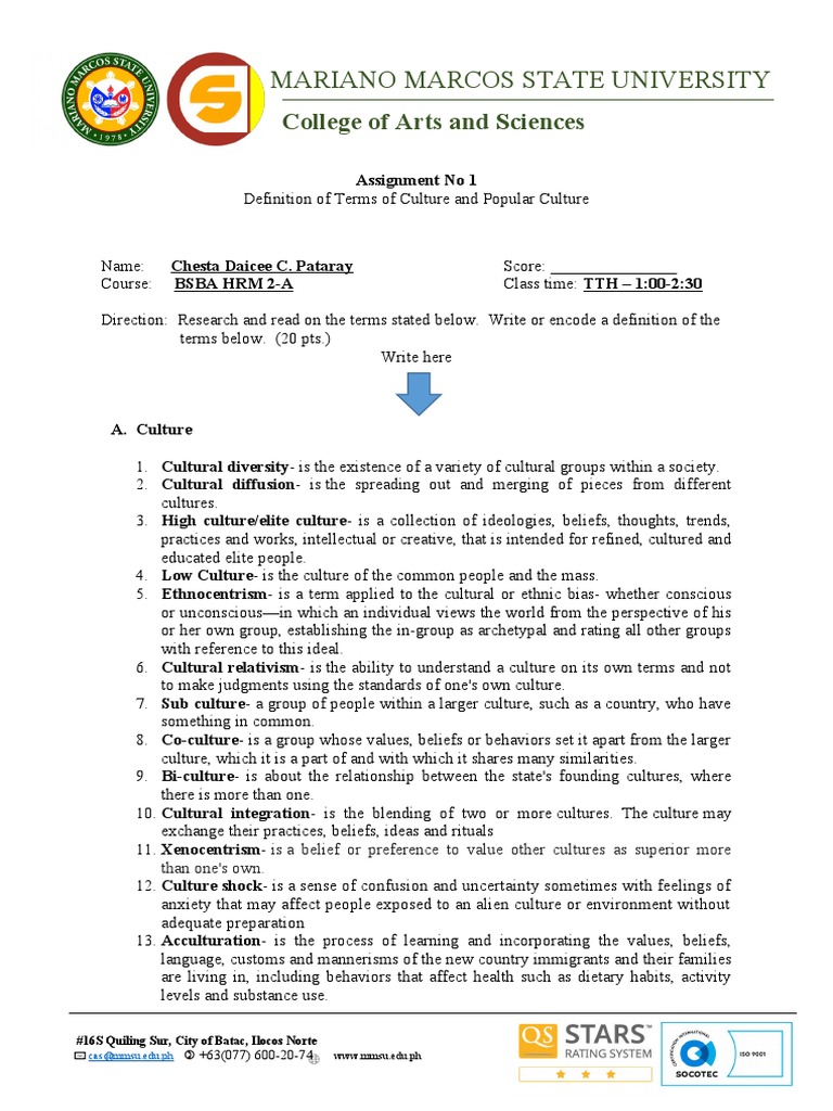 Hum 11 - Assignment (Definition of Terms) | PDF | Philippines | Popular ...