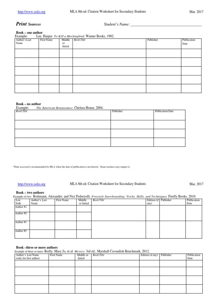 MLA Citation Guide for Students | PDF | World Wide Web | Internet & Web