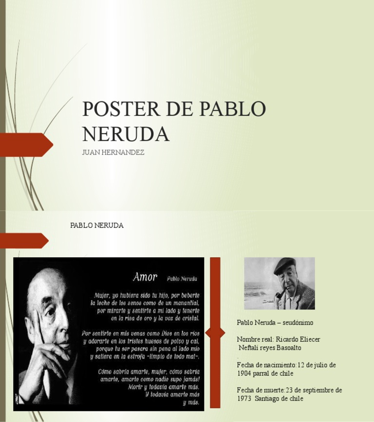 Poster de Pablo Neruda | PDF