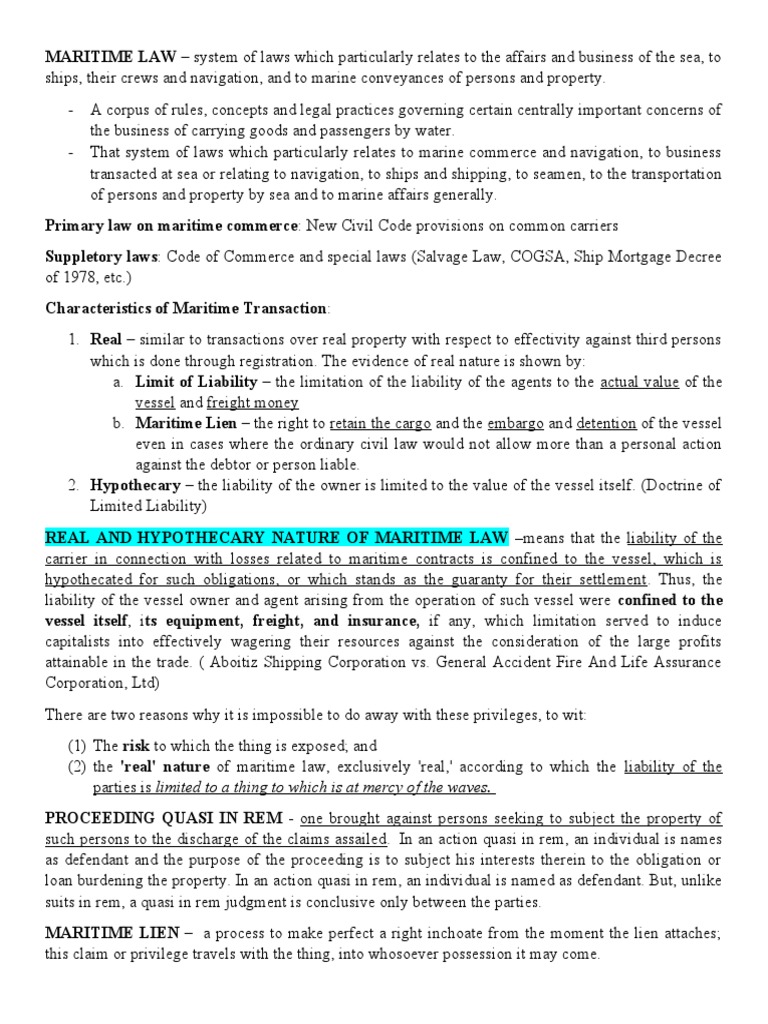 Maritime Law | PDF | Admiralty Law | Insurance