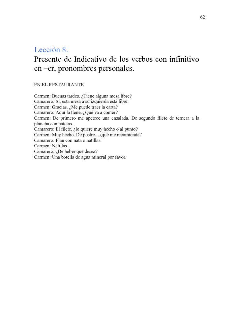 Learn Spanish Ebook (Lessons 8-14) | PDF | Artes del Lenguaje y ...