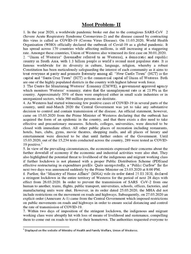 Moot Problem II | Download Free PDF | Justice | Crime & Violence