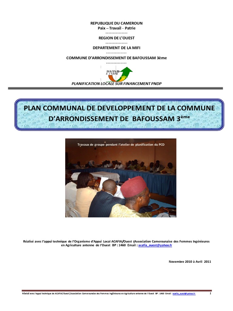 Plan de Développement Bafoussam 3ème | PDF | Communes de France | Environnement naturel