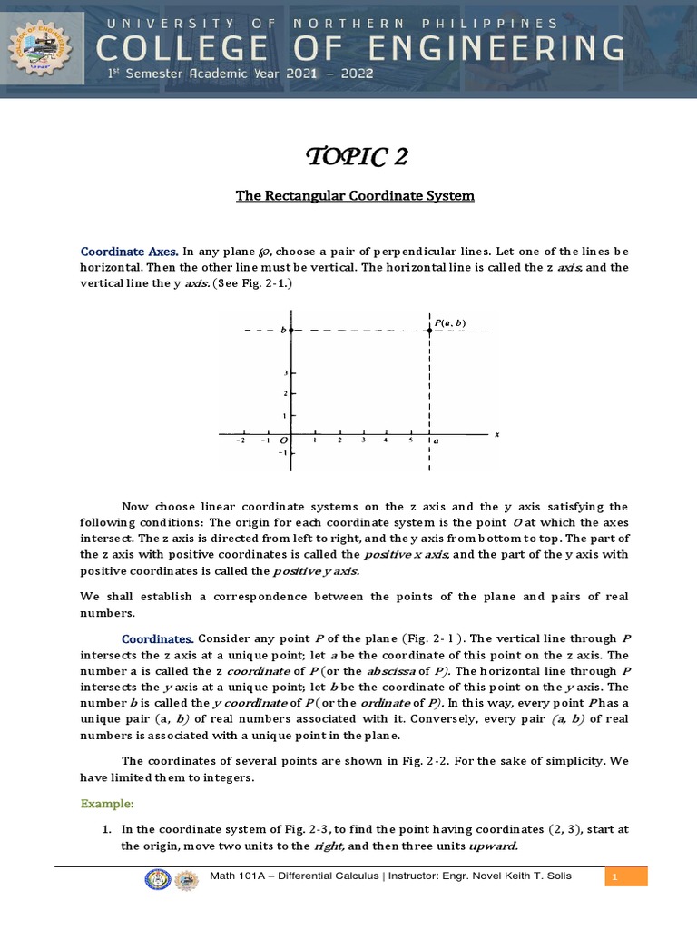 The Foundations Of The Rectangular Coordinate System Pdf Cartesian Coordinate System