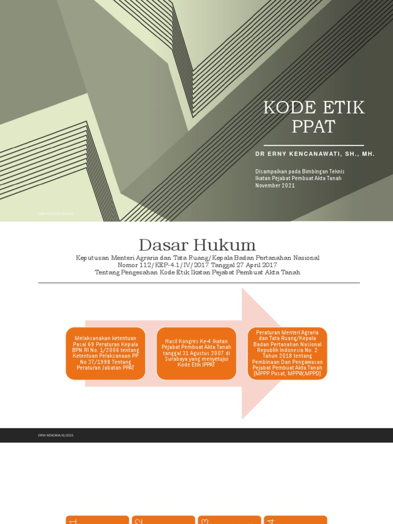 Kode Etik PPAT oleh Dr. Erny Kencanawati | PDF