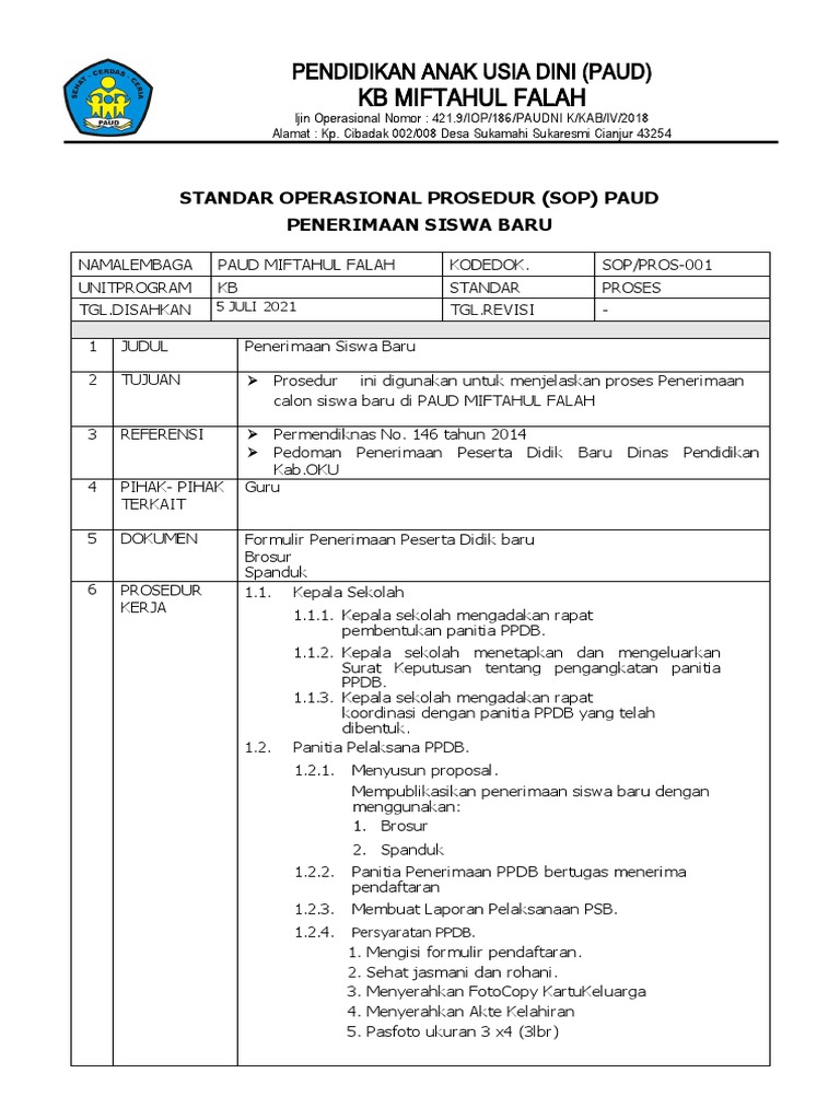 SOP PPDB Dikonversi | PDF