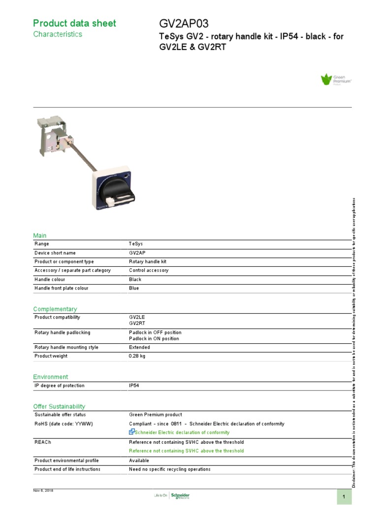 TeSys GV2 - GV2AP03 | PDF