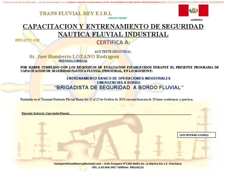 Certi Actual TFR 0007INUMA | PDF