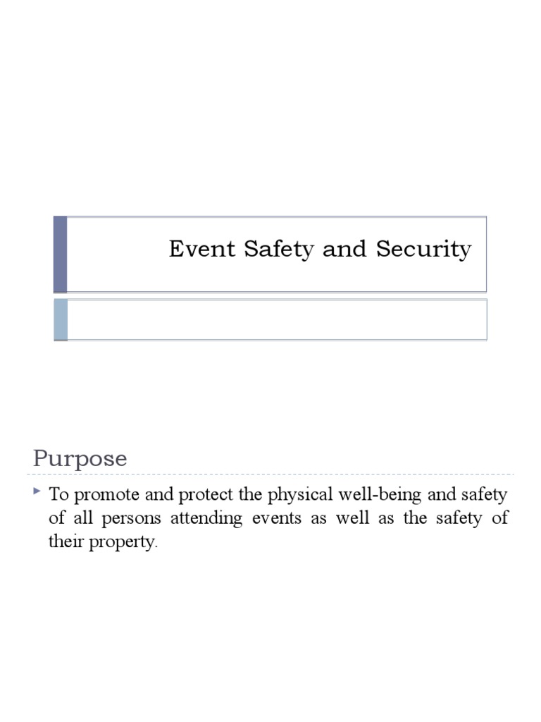 Event Safety & Risk Management Guide | PDF | Risk | Safety