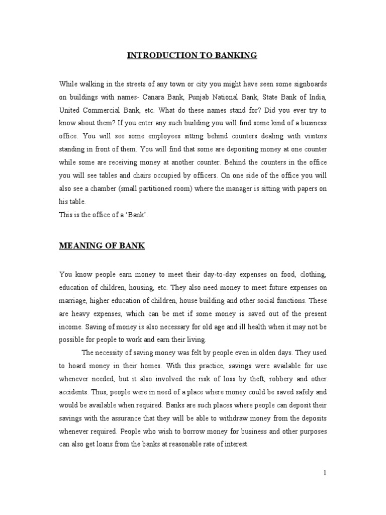 Introduction to Banking Basics | PDF | Banks | Loans
