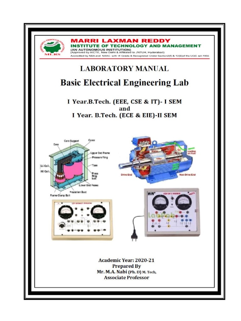Bee Lab Manual | PDF | Electrical Network | Electrical Impedance