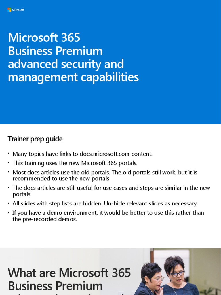 M365 Business Premium Advanced Security and Management Capabilities ...
