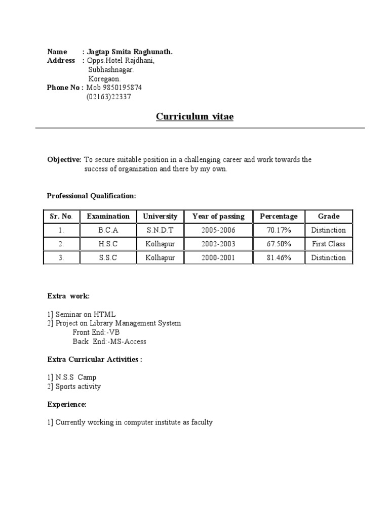 Sample Resume | PDF