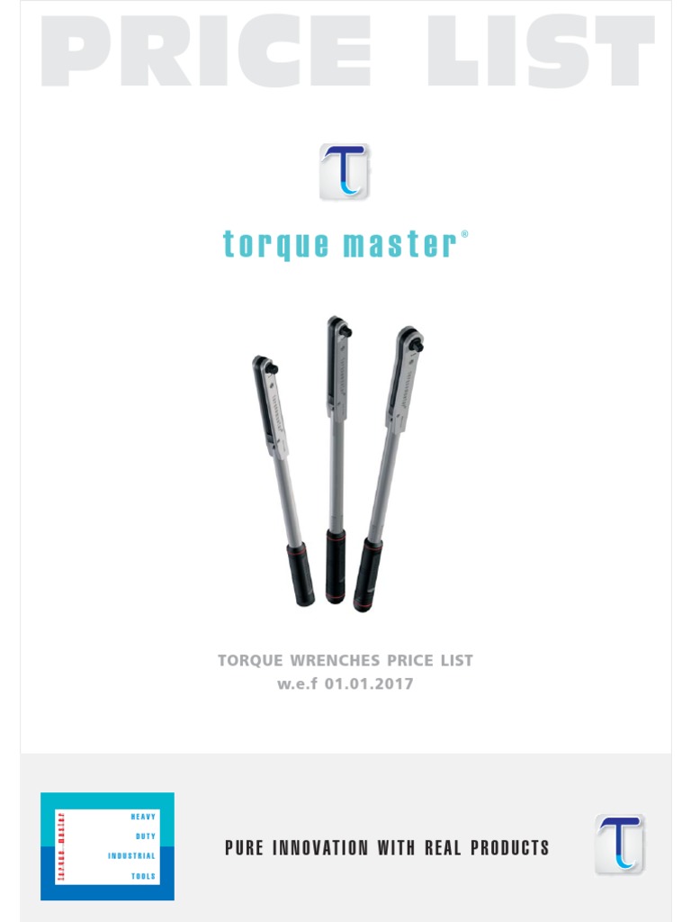 Torquemaster: Pureinnovationwithrealproducts | PDF | Screw | Equipment