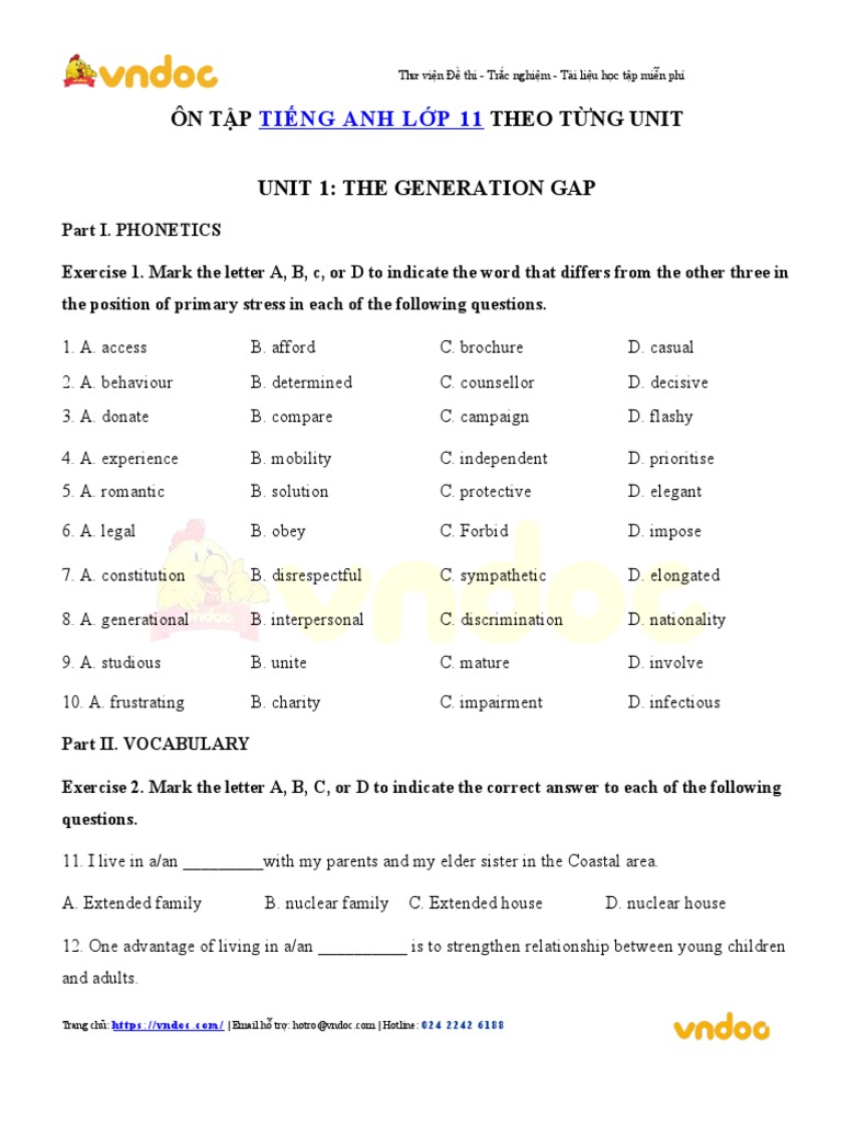 Unit 1: The Generation Gap Overview | PDF | Adolescence | Social ...