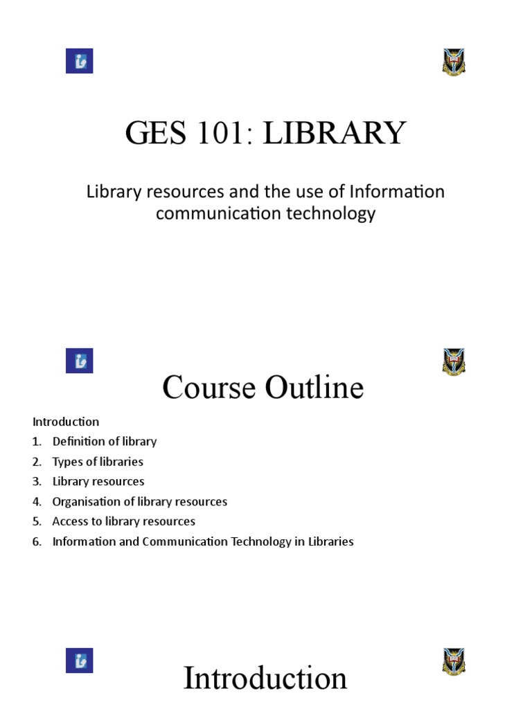 Ges 101 Use of Library | PDF | Libraries | Educational Technology
