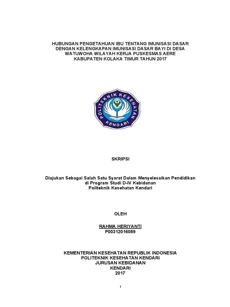 Skripsi Rahma Imunisasi | PDF