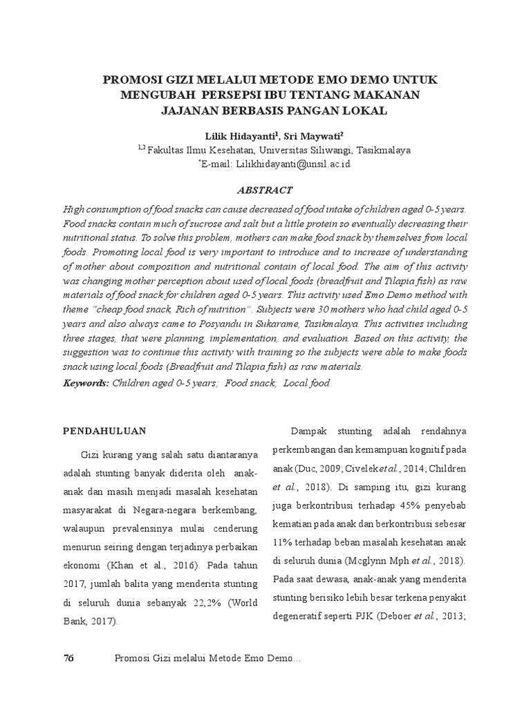 Emo Demo Makanan Cemilan | PDF | Nutrition | Diet & Nutrition