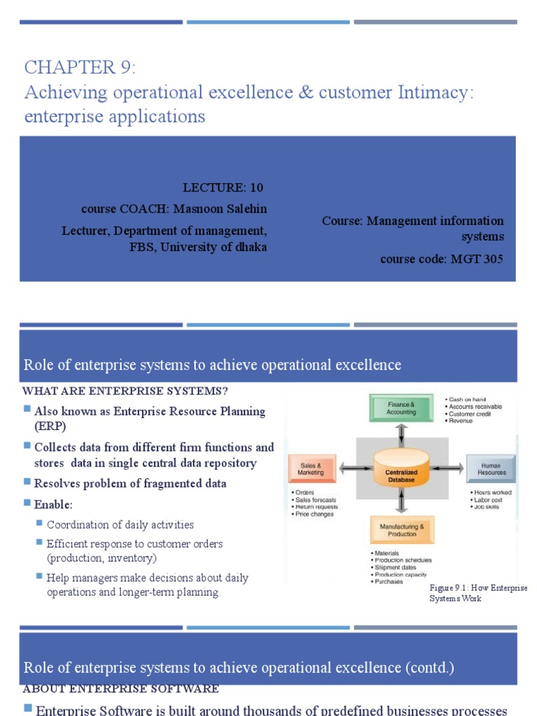 Chapter 9 Achieving Operational Excellence & Customer Intimacy | PDF ...