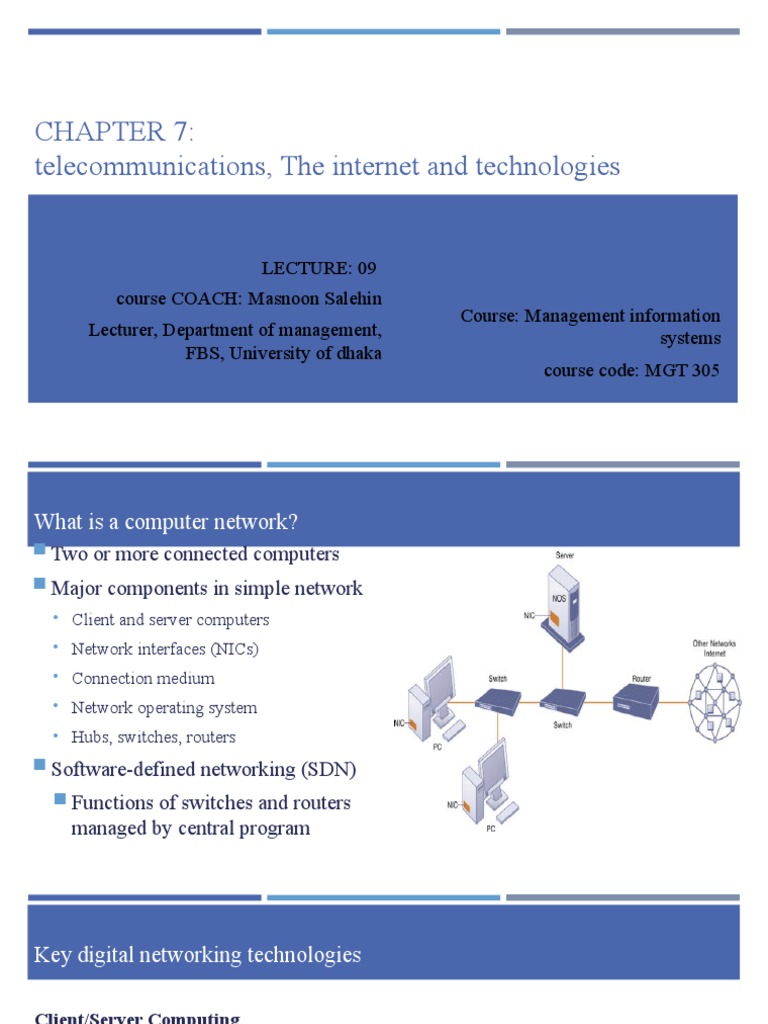 Chapter 7 Telecommunications, The Internet & Wireless Technology | PDF ...