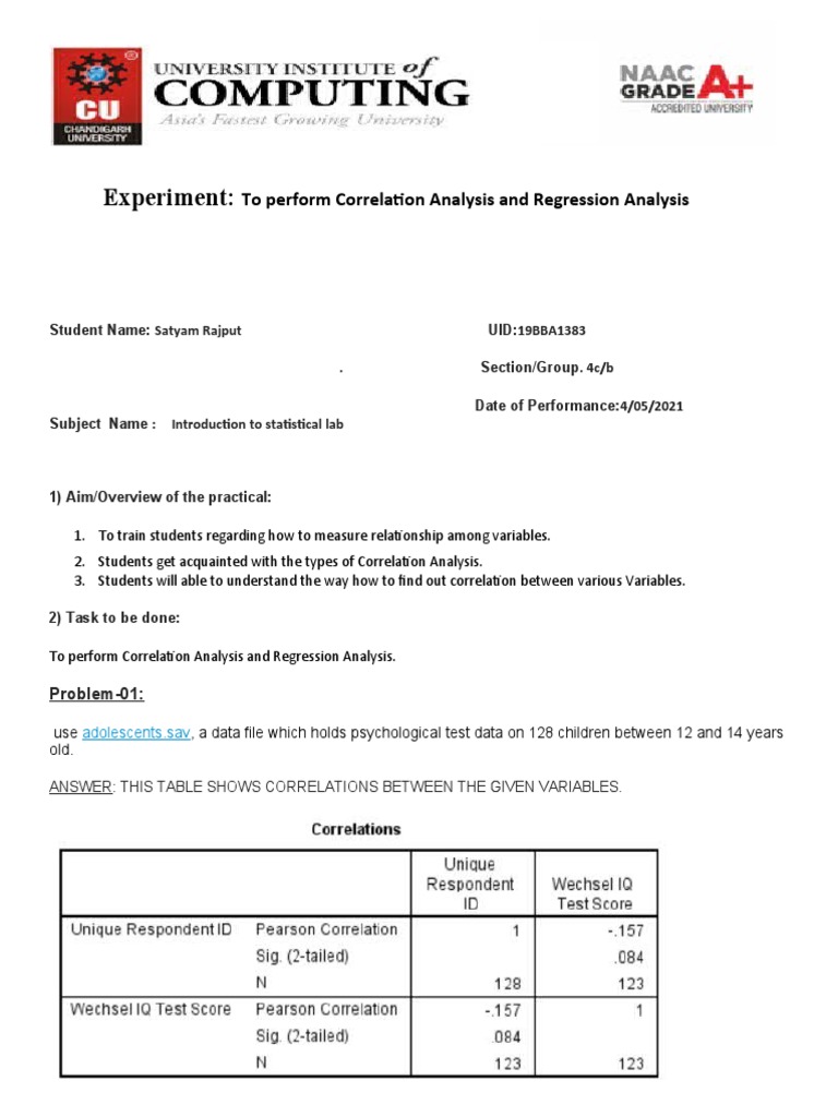 SOLVED Worksheet 8 | PDF | Regression Analysis | Dependent And ...