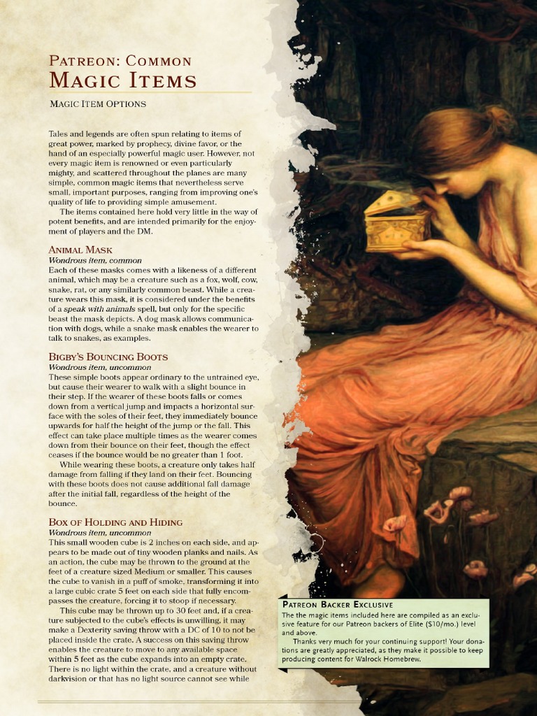 (WH) Common Magic Items | PDF