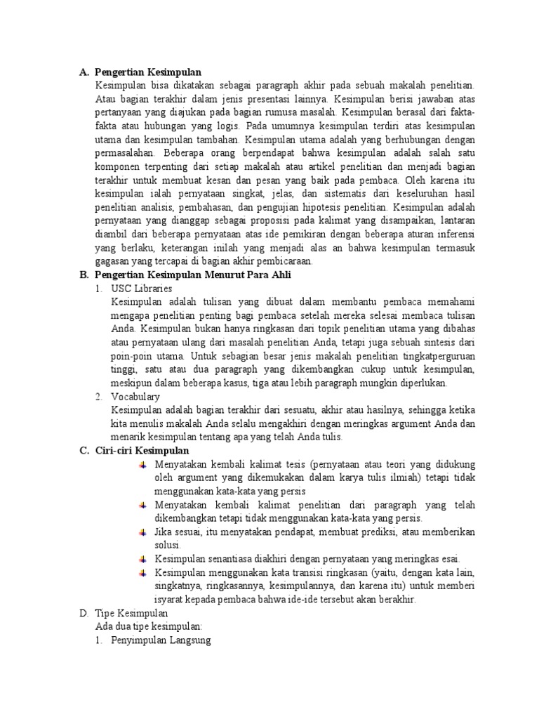 Kesimpulan | PDF | Karier & Perkembangan | Pengembangan Diri